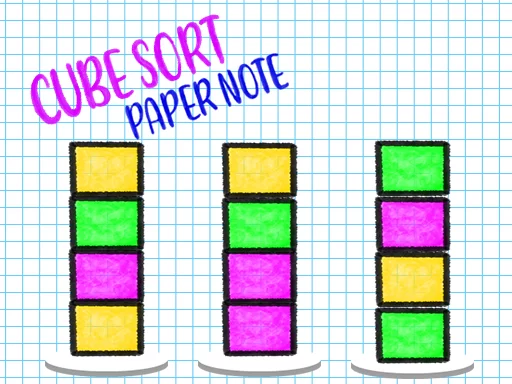 Cube Sort Paper Note | Play Online Games for FREE